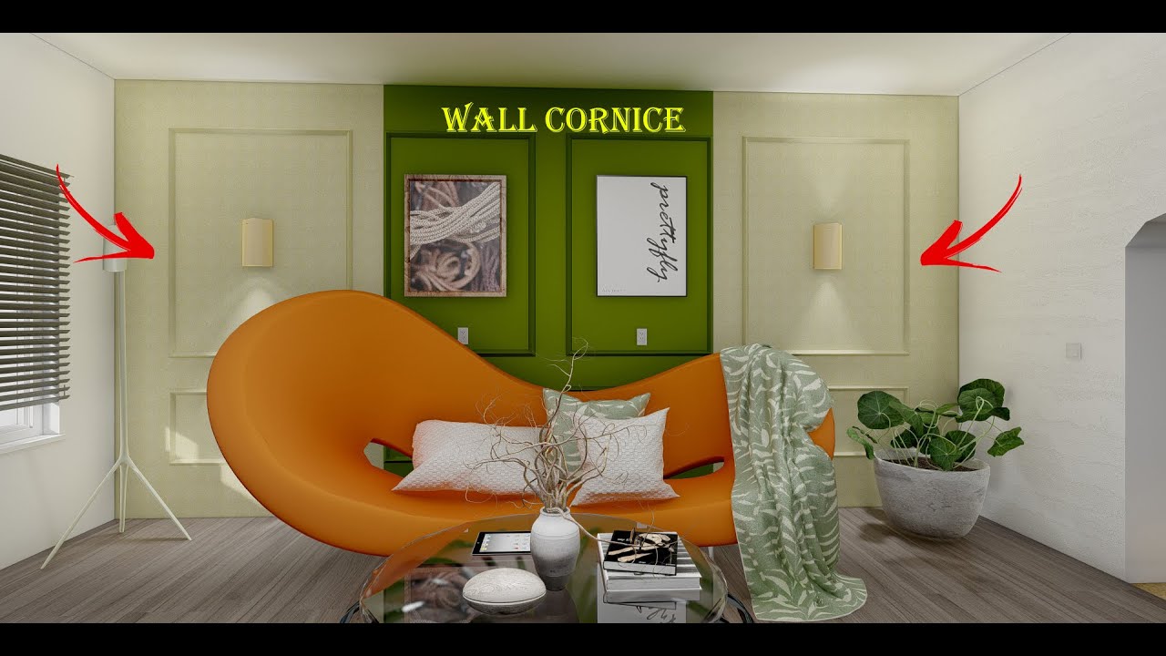 How to Model a wall cornice using model in place on revit - YouTube