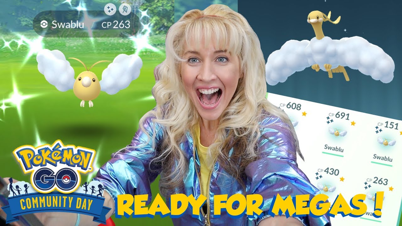 GET THEM GOLDEN SWA-YELLOW!!! Pokémon GO Swablu Community Day - YouTube