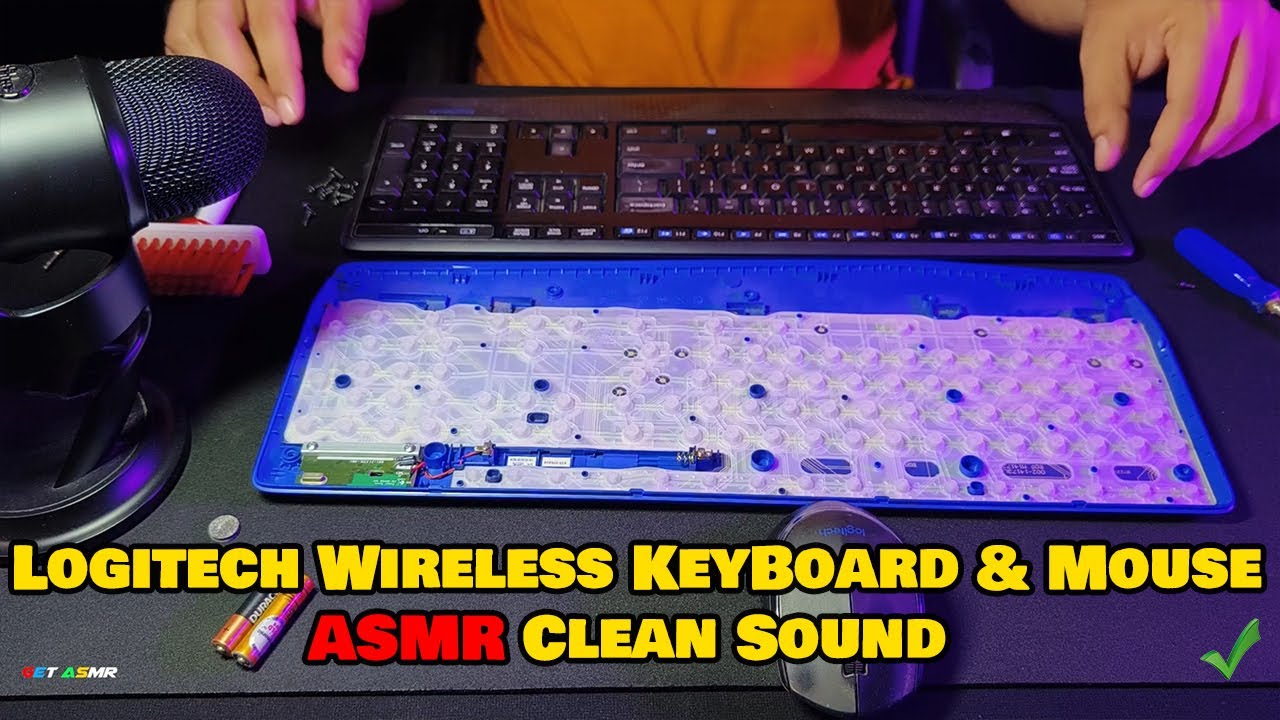 Get ASMR - Logitech Keyboard & Mouse Opening & Full Cleaning Process ...