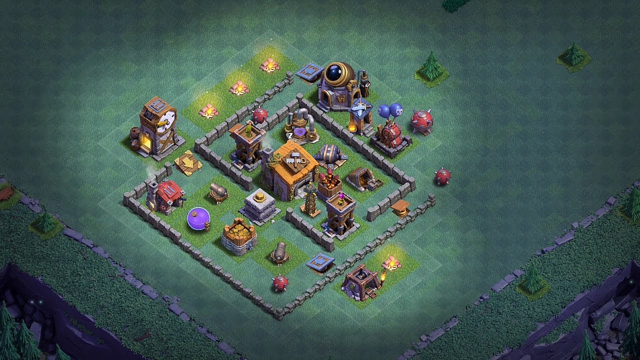 New Builder Hall 4 Base / BH4 Base Layout 2020 | Clash of Clans - YouTube