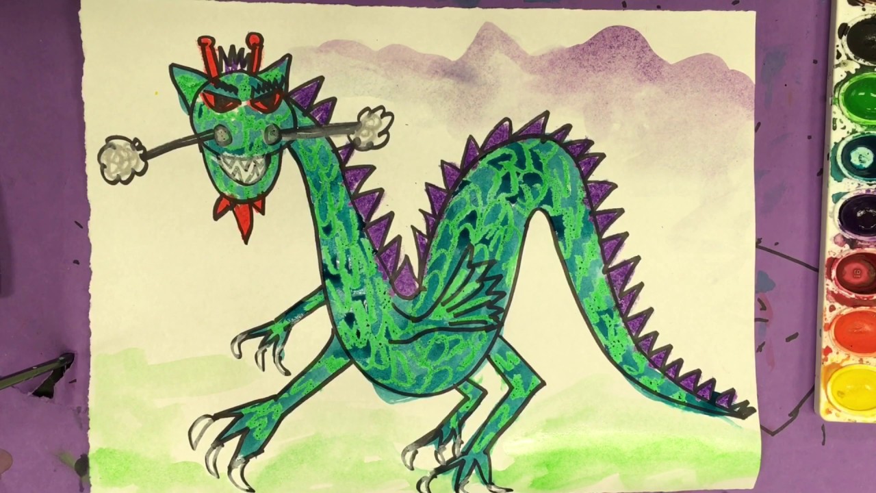 How to Draw an Imaginary Dragon Age 5 - YouTube