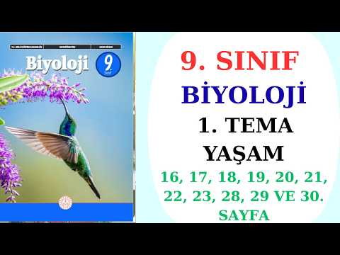 9. SINIF BİYOLOJİ DERS KİTABI 1. ÜNİTE YAŞAM