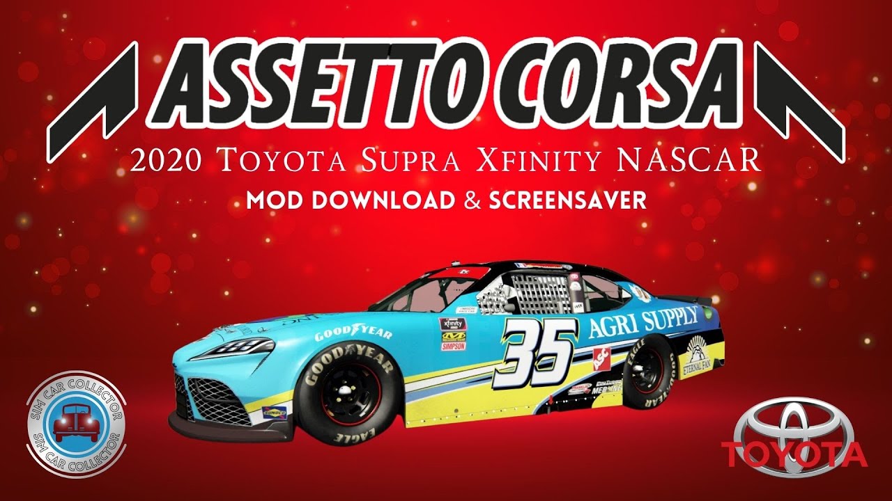 Toyota Supra Xfinity NASCAR 2020 Assetto Corsa Car Mod FREE + Car ...