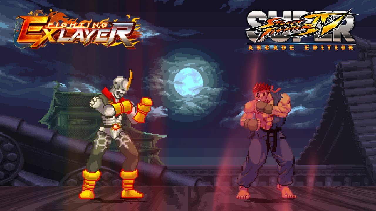 Shadowgeist vs Evil Ryu - Fighting EX Layer X Street Fighter IV - YouTube