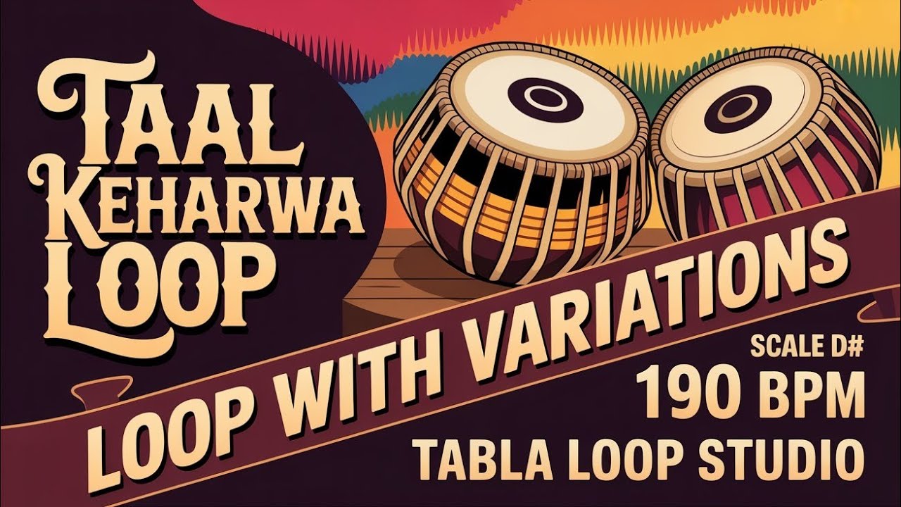Keherwa Loop with Variations | Tempo 190 BPM | D# Kali 2 | Songs #tabla ...