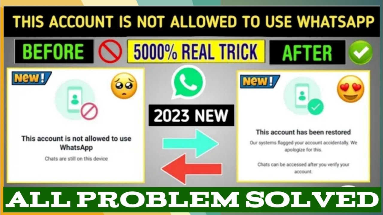 How to Fix this Account cannot use WhatsApp || Whatsapp account banned ...