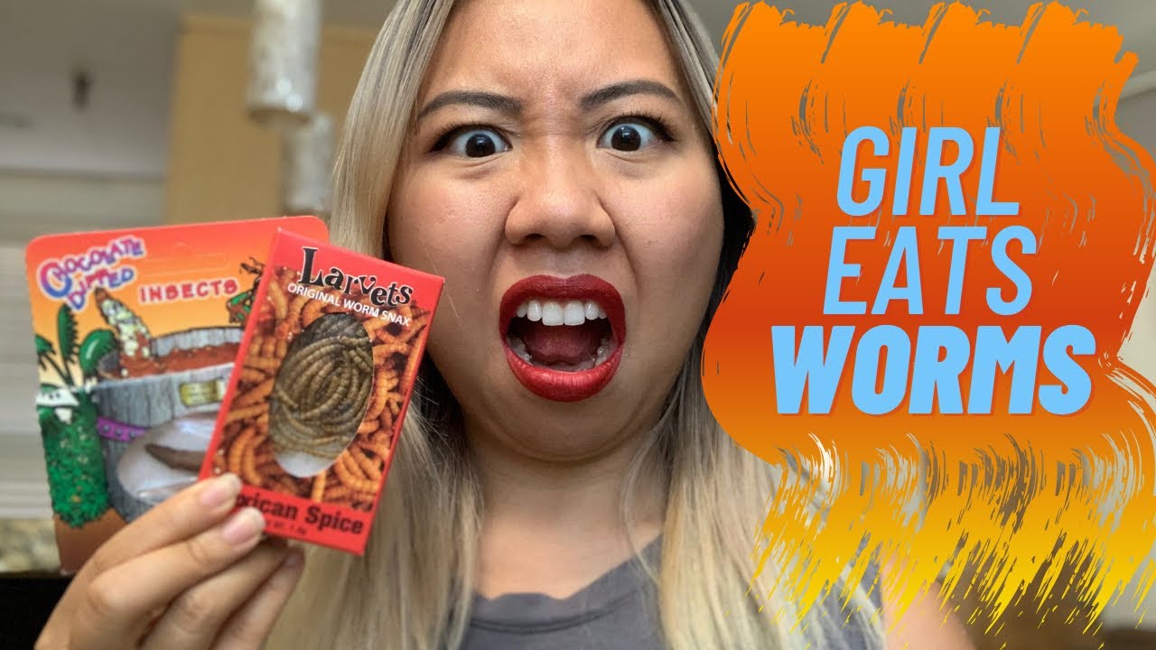 Girl Eats WORMS - YouTube