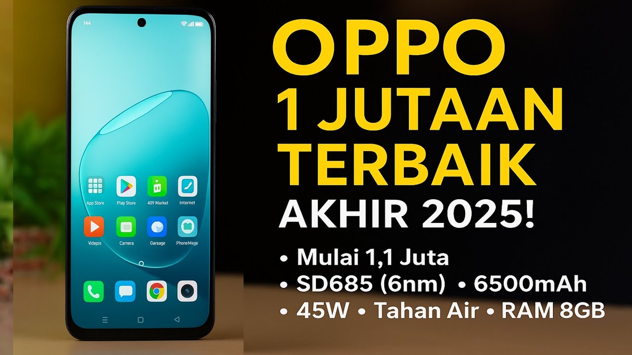 6 HP OPPO 1 Jutaan Terbaik AKHIR 2025! Mulai 1,1 Juta – Baterai 6500mAh ...