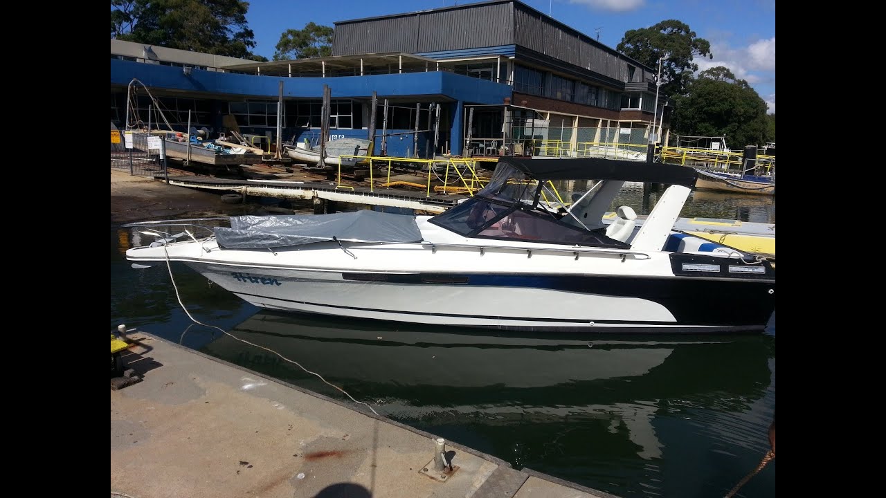 Scarab 27ft Testing the new leg. - YouTube