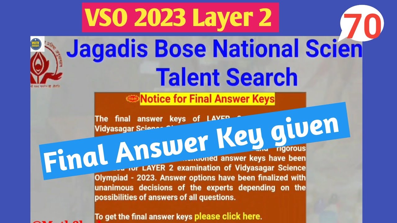Vso 2023 layer 2| Final answer key given - YouTube