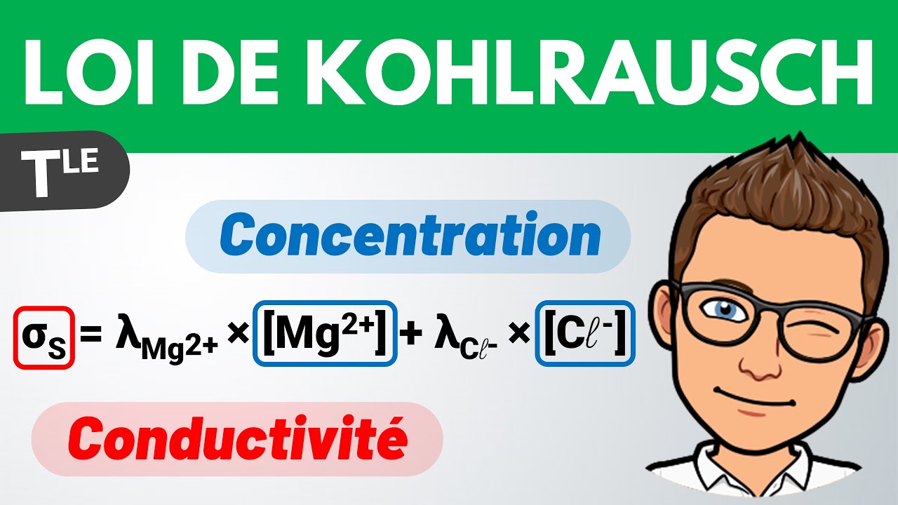 LOI DE KOHLRAUSCH Conductivité | Terminale spé | Chimie - YouTube