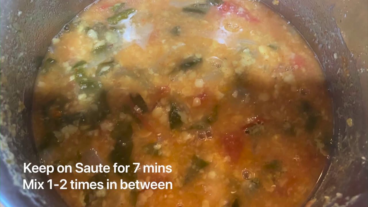 Instant pot - Malbar Spinach Daal ( Bachali Kura Pappu) - YouTube