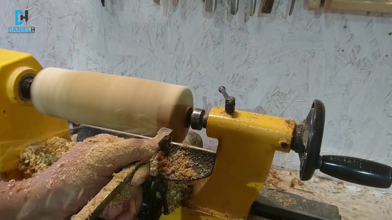 Carver's Mallet from Cherry Wood diy on lathe - YouTube