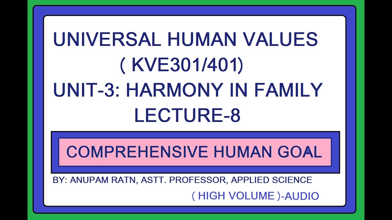 COMPREHENSIVE HUMAN GOAL - MANVIYA LAKSHAY - YouTube
