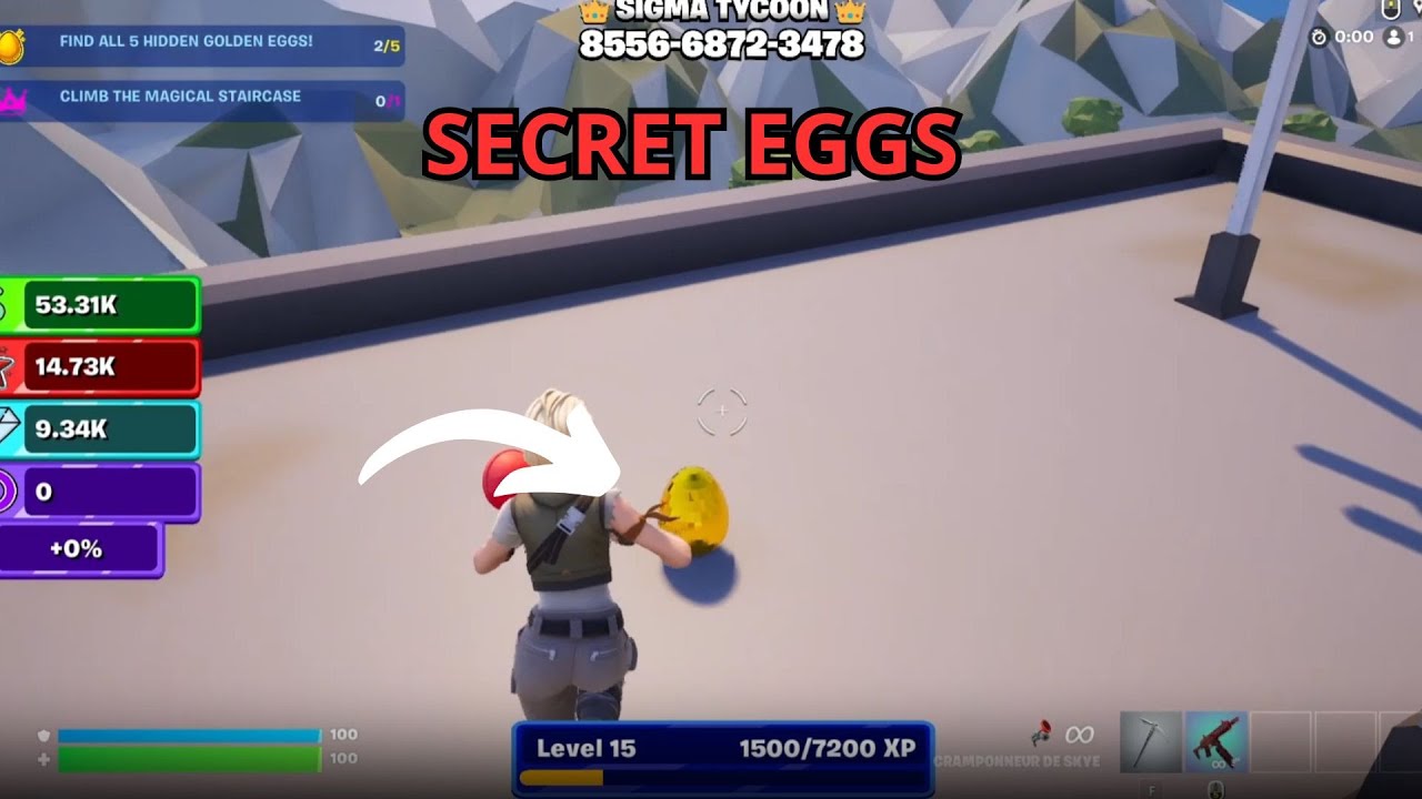HOW TO FIND ALL GOLDEN EGGS ON SIGMA TYCOON MAP FORTNITE CREATIVE ...