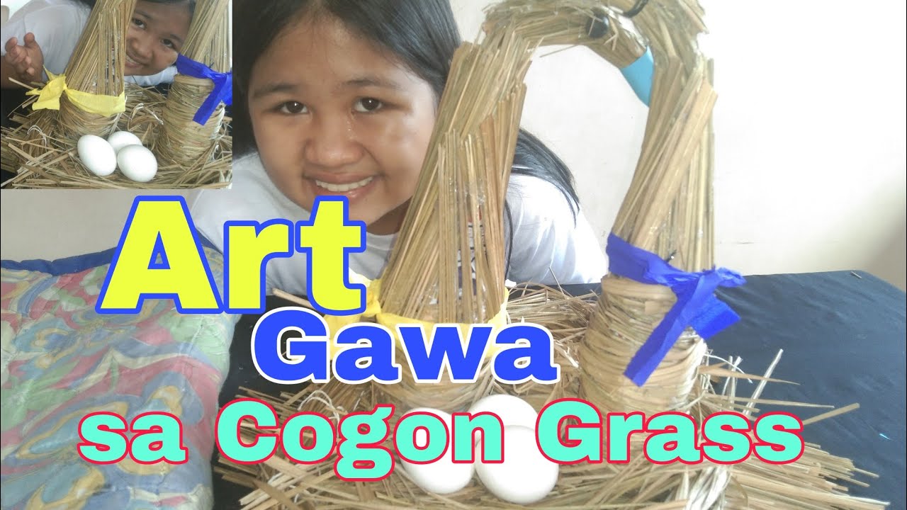ART MAKING USING COGON (COUPLE DUCK) - YouTube