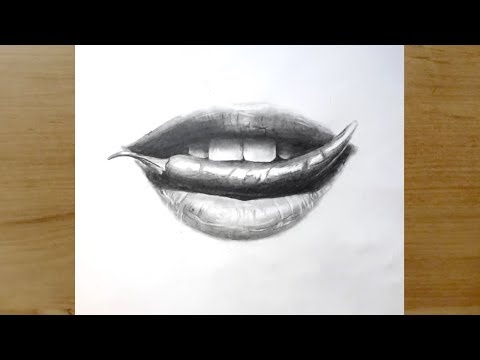 Gerçekçi Dudak Nasıl Çizilir |  Dudak Çizimi Adım aAım | Karahalem Çizimleri | How to Draw Lips