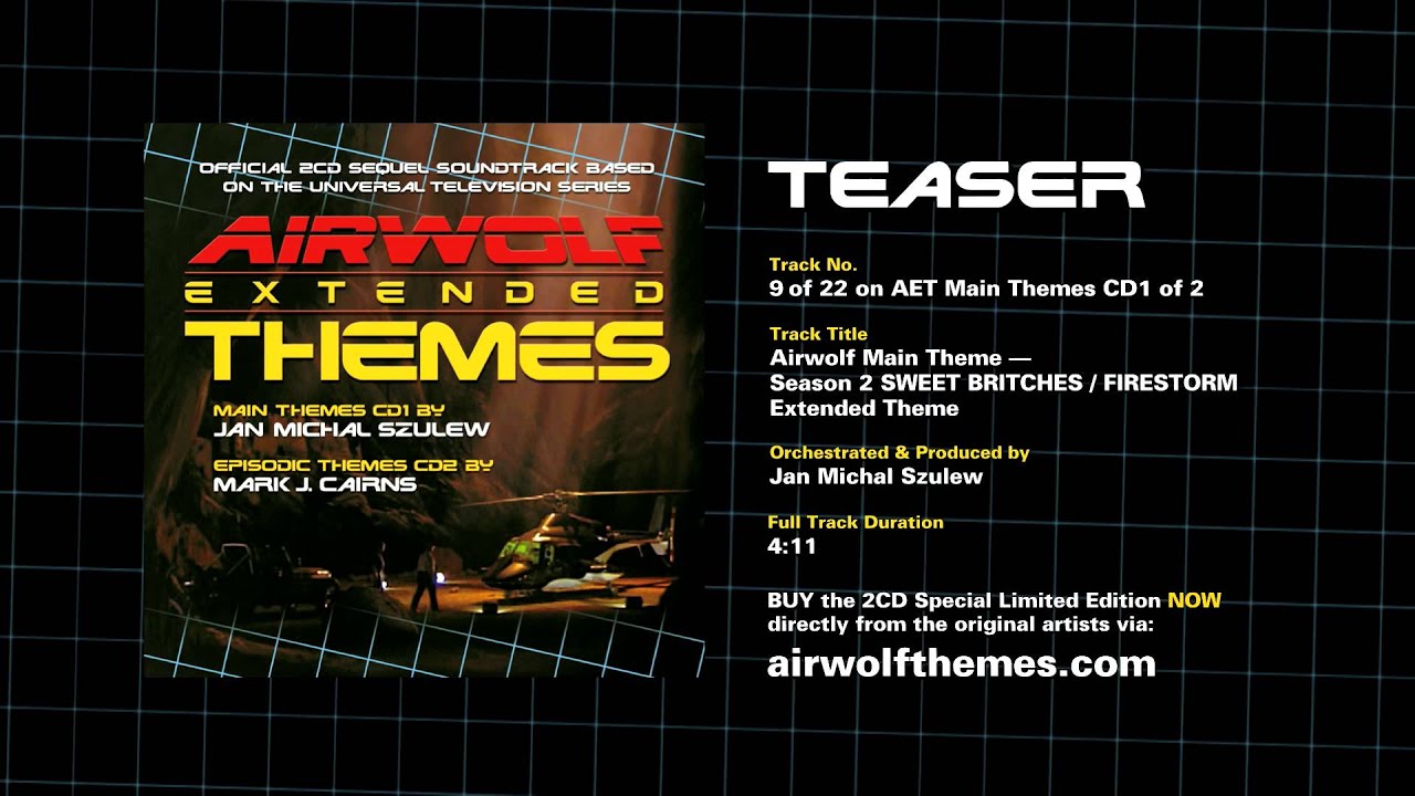 AIRWOLF CD1-09 — Season 2 SWEET BRITCHES / FIRESTORM Extended Theme ...