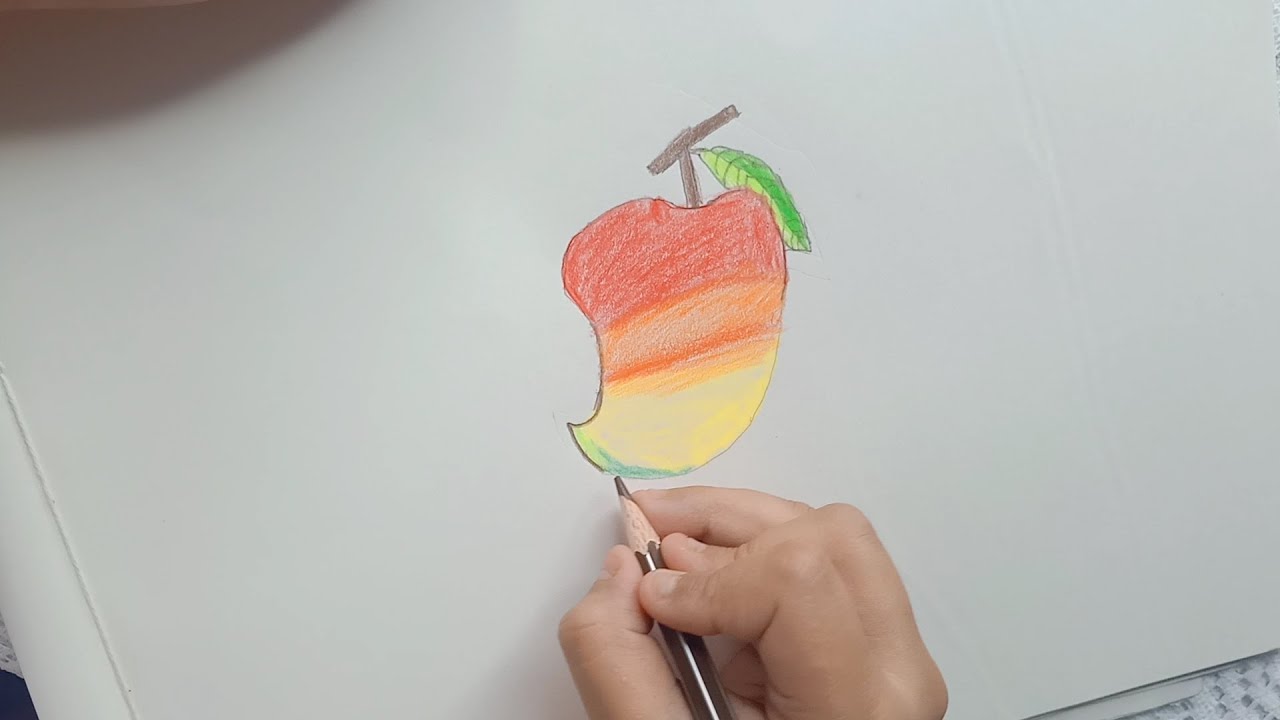 Samara Drawing | Easy mango drawing for nursery | mango drawing and ...