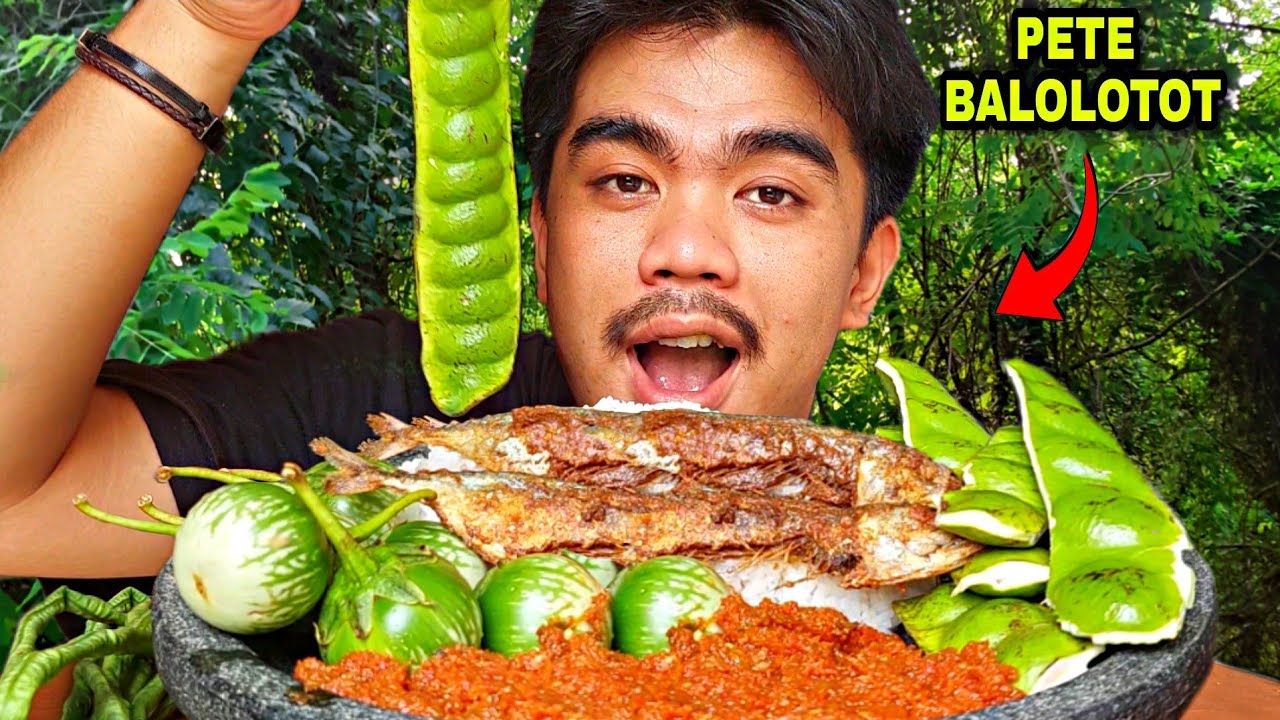 BIKIN LAPER‼️ MAKAN PETE + TERONG IJO + SAMBEL TERASI + ASIN PEDA DAN ...