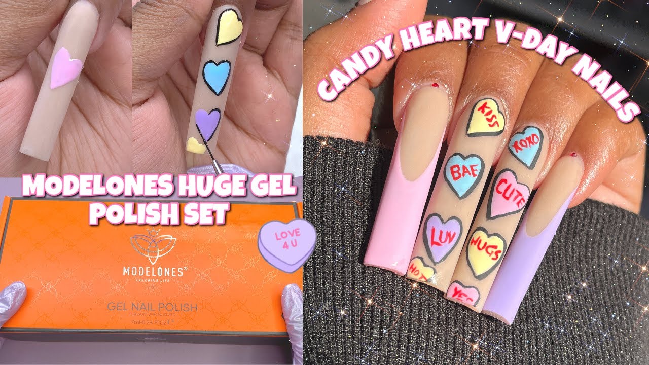 Heart Gel Nails