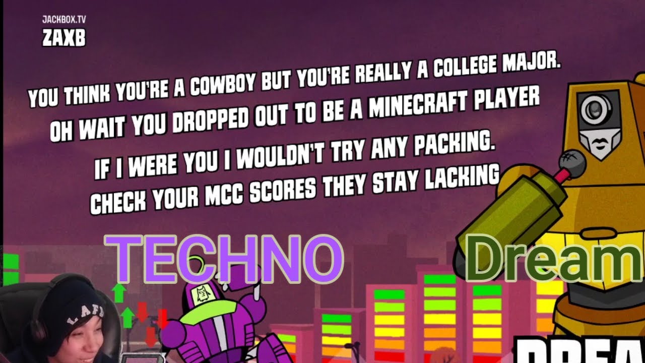 Technoblade vs Dream Rap battle in jackbox - YouTube