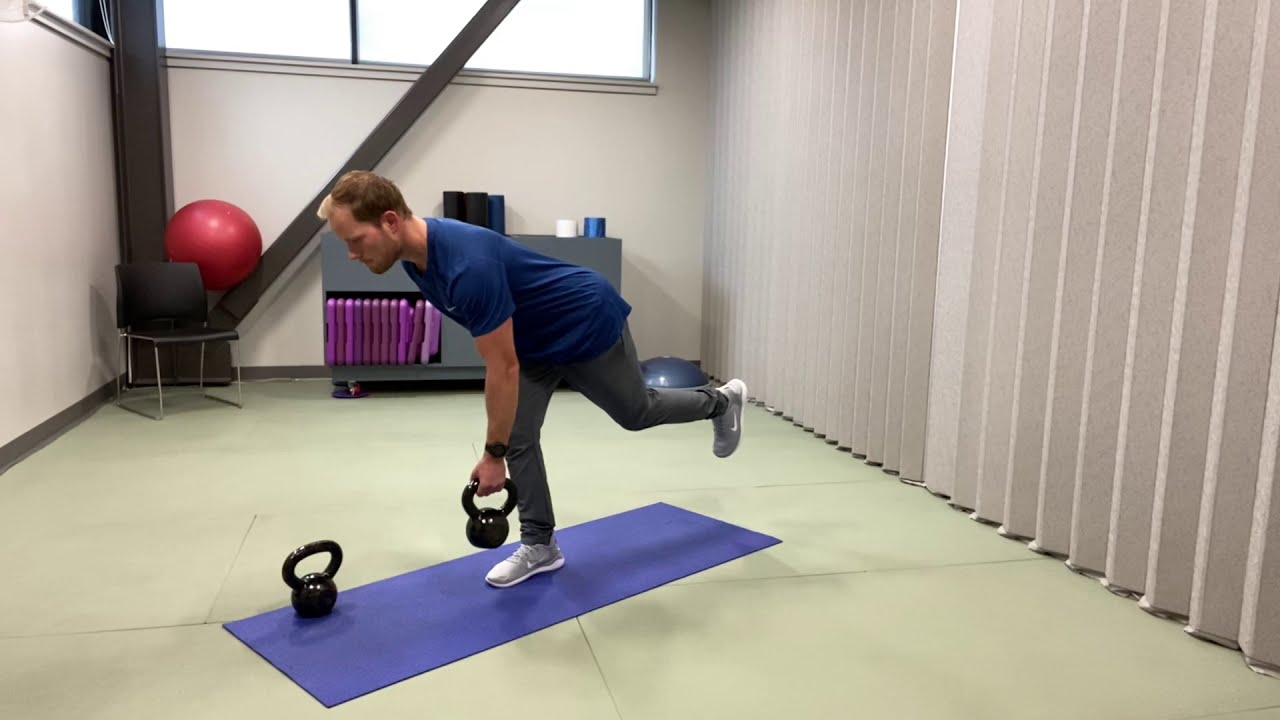 Kettlebell Single Leg RDL to Single Arm Row - YouTube