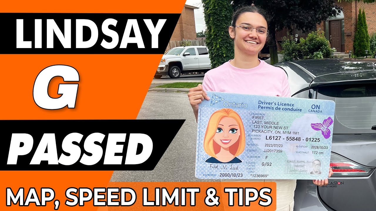Lindsay G Route | Road Test With Road Names, Speed Limit, Tips & Map ...