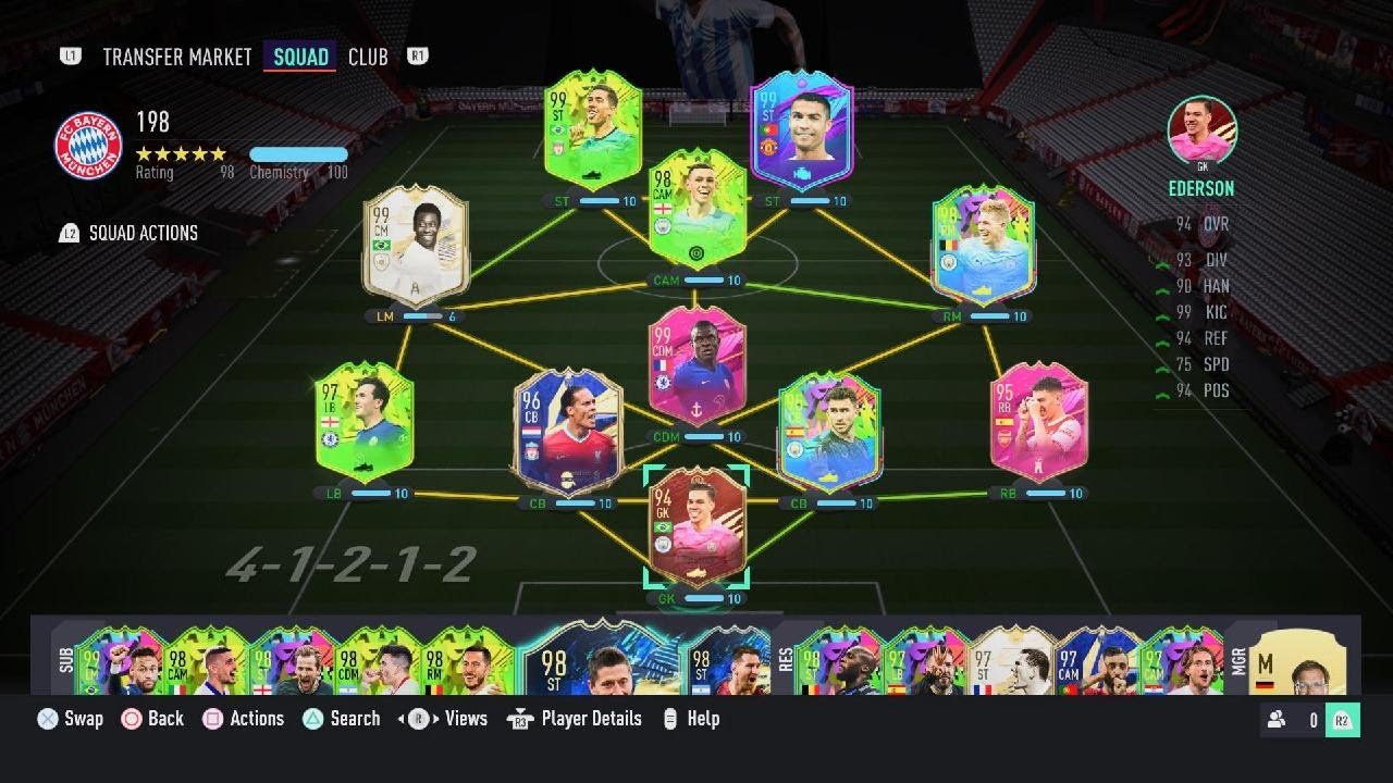 My FIFA 21 Ultimate Team 198 Rated Squad - YouTube