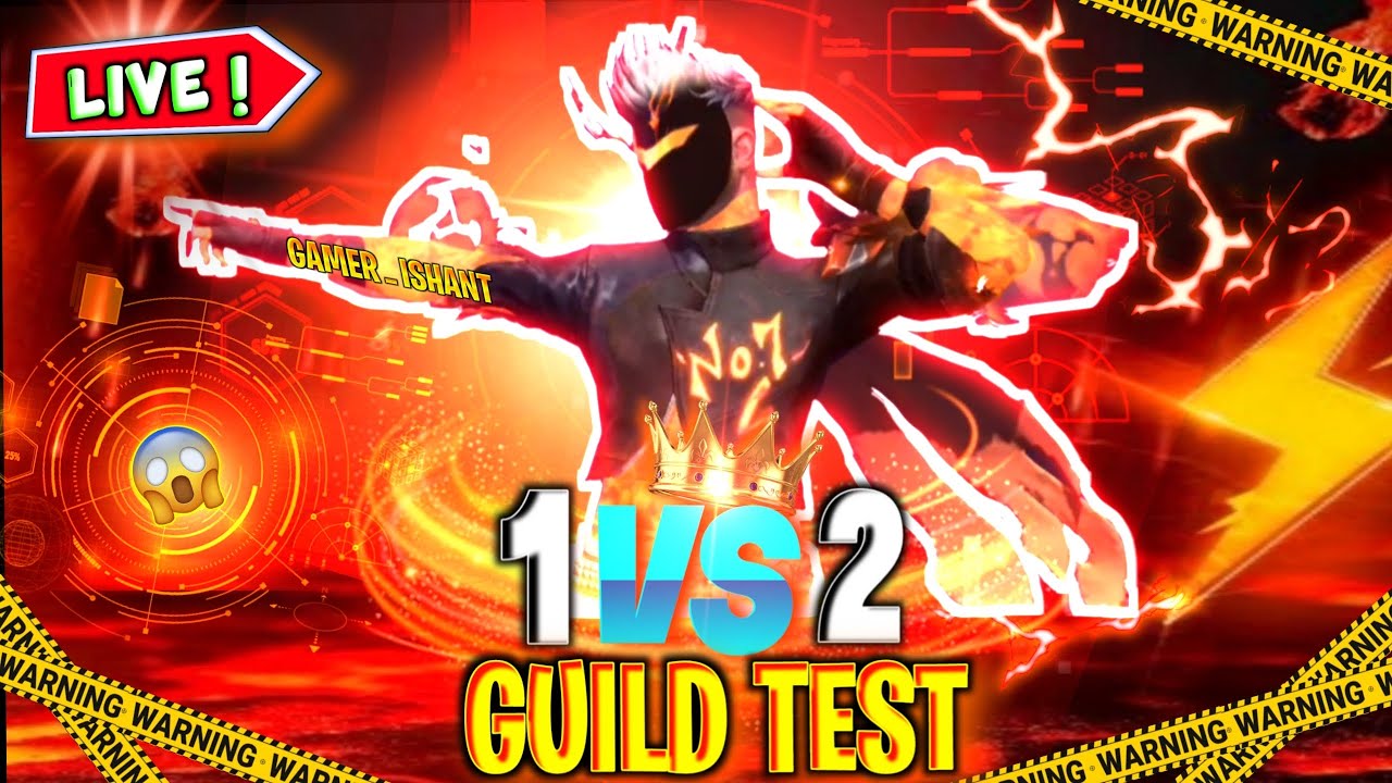 1 vs 2 GUILD TEST || GUILD TEST || FF_MAX_LIVE #freefirelivegiveway# ...