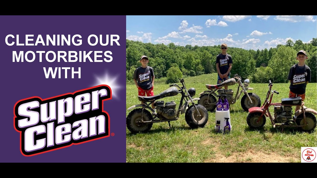 Cleaning our motorbikes with Super Clean! - YouTube