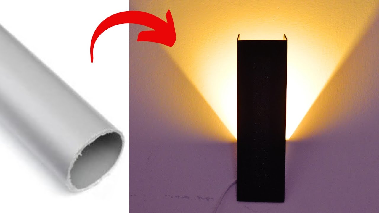 PVC Sconce Wall Lamp | DIY crafts - YouTube