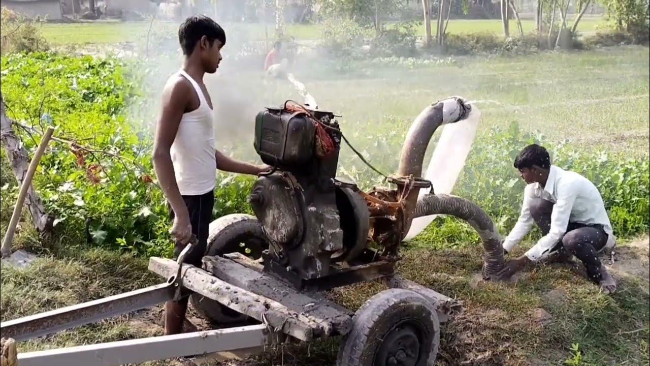 8hp Waterpump Diesel Engine Setup ll Indian Sinchai Farming Machine Waterpump l Pani Wala ...