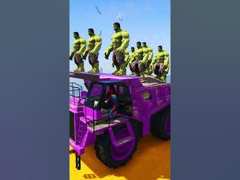 GTA V Spiderman vs Hulk crazy epic water ragdolls Truck jump fails epi ...