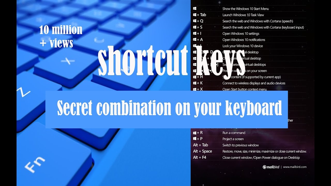 window shortcut keys || window 7 shortcut keys || Techezza - YouTube