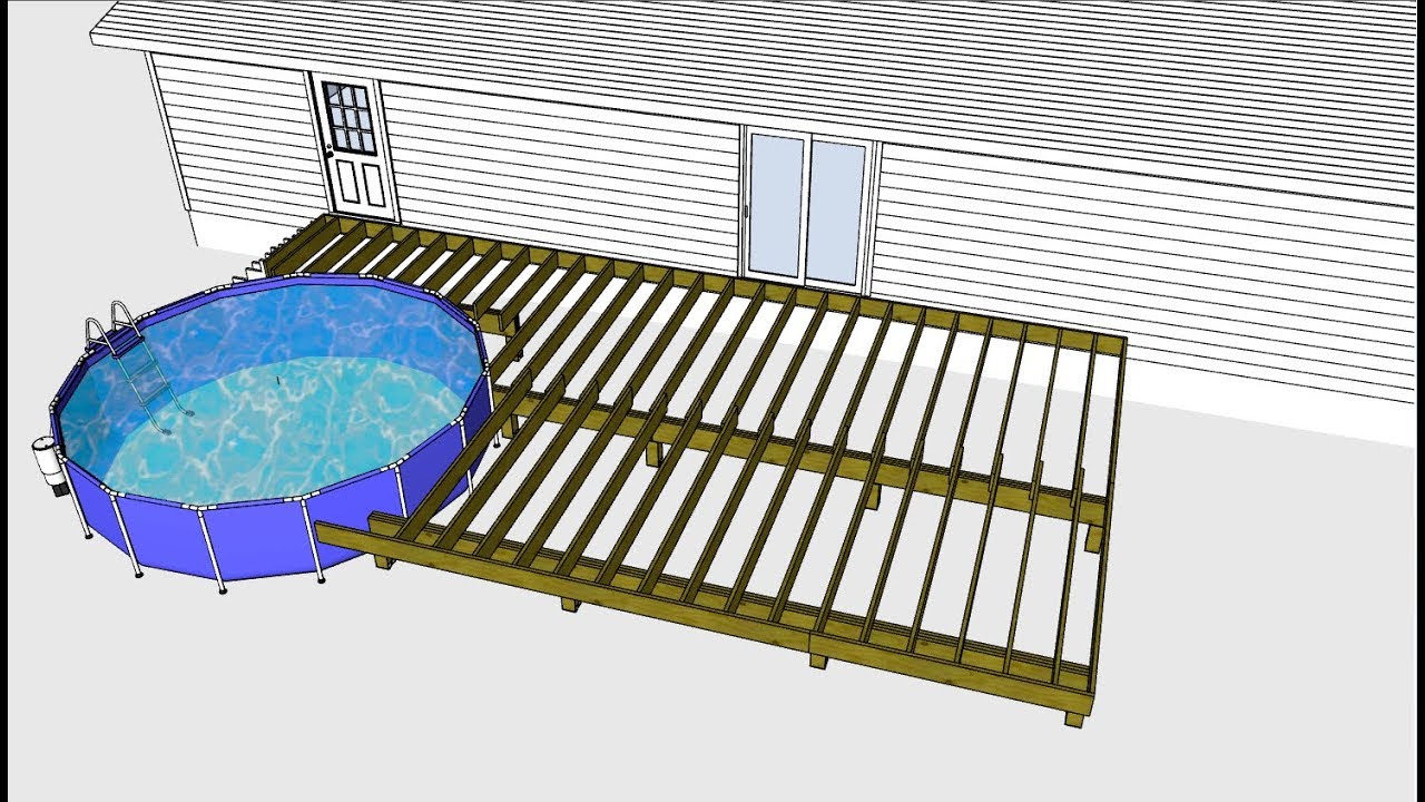 Barret's Deck - Part 1 - Layout and Framing - SketchUp - YouTube
