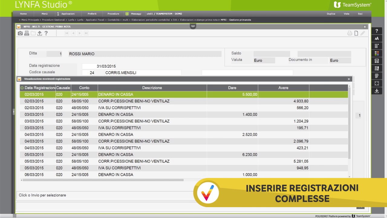 LYNFA Studio Videopillole Prima Nota operazioni manuali - YouTube