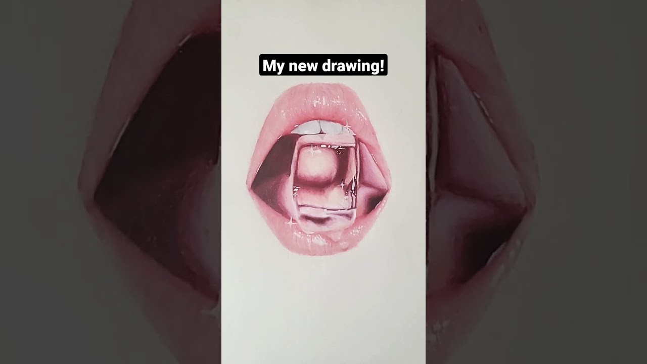 ice cube lips drawing - YouTube