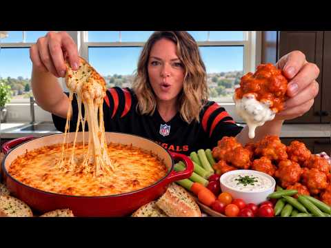 Easy Appetizer Recipes ✨ Buffalo Chicken Dip and Buffalo Cauliflower Wings ✨ Game Day Food