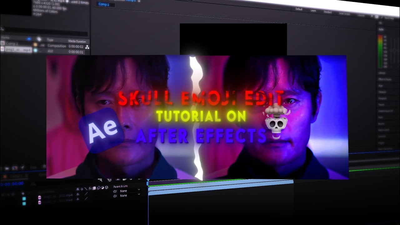 Viral skull emoji edits tutorial on after effects - YouTube