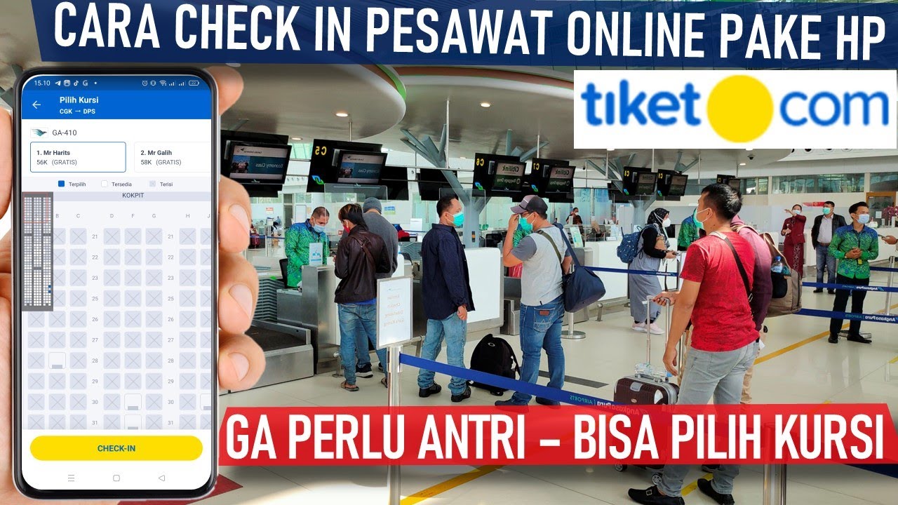 Cara Check In Pesawat Online di Tiket COM Pake HP - YouTube