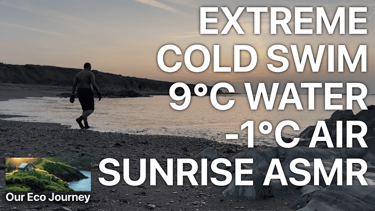 35 mins of ASMR | Sunrise Sea Dip at -1°C | Extreme Cold Water Therapy ...