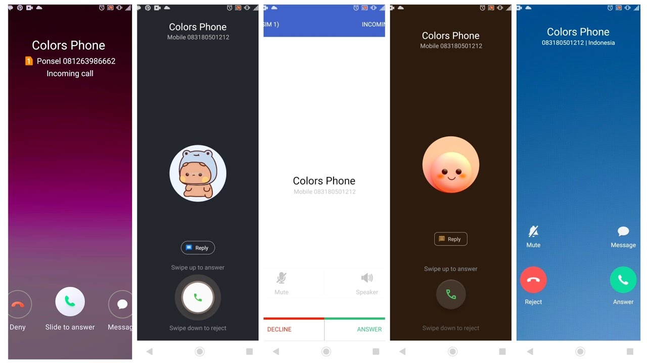 INCOMING CALL BUTTON. | OPPO FIND. & SONY XZ5. & HTC DESIRE 626g ...