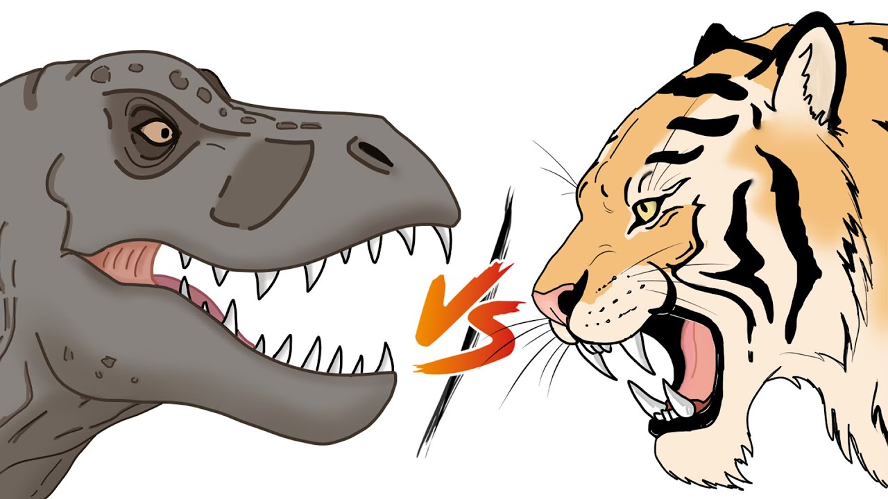 T-REX 🆚 TIGER 🦖🐅 Who would win? - YouTube