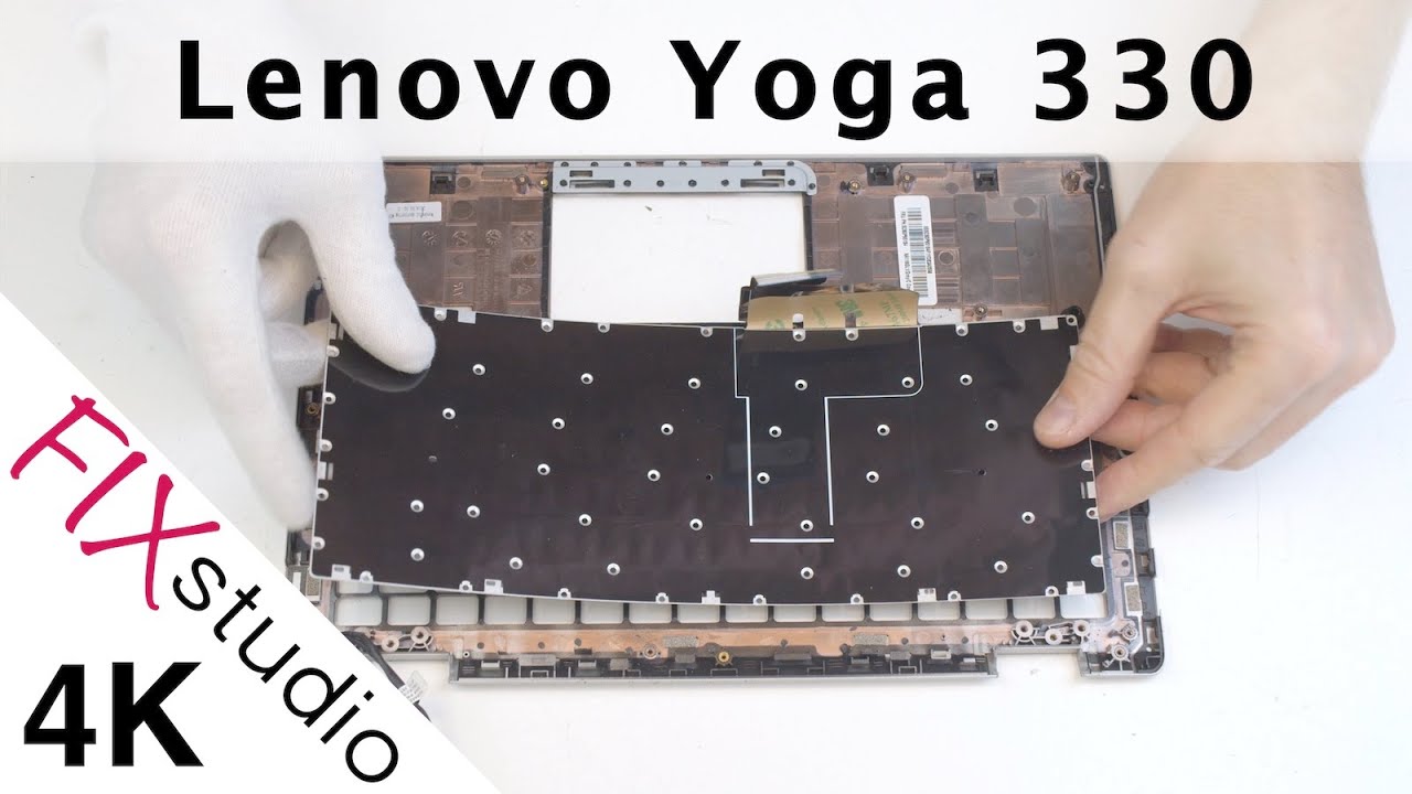 Lenovo Yoga 330 - keyboard replacement [4k] - YouTube