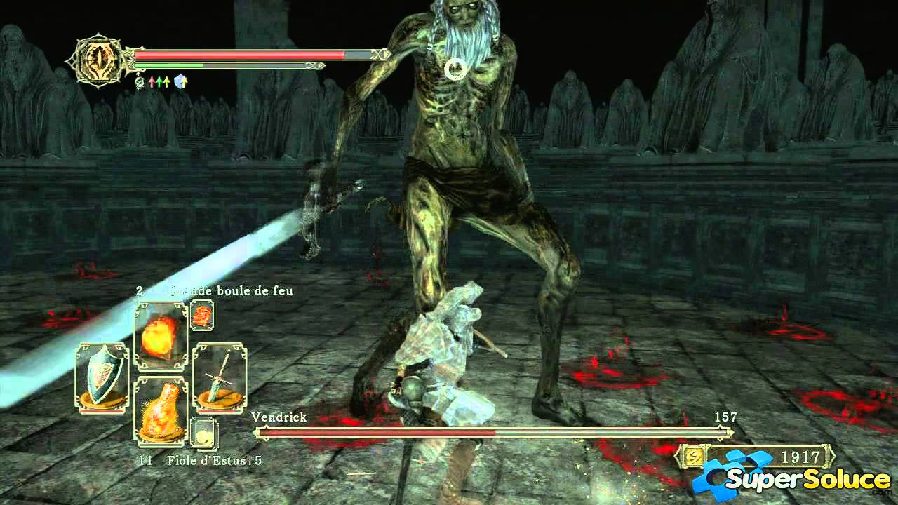 Dark Souls II - Combat contre le Roi Vendrick - YouTube