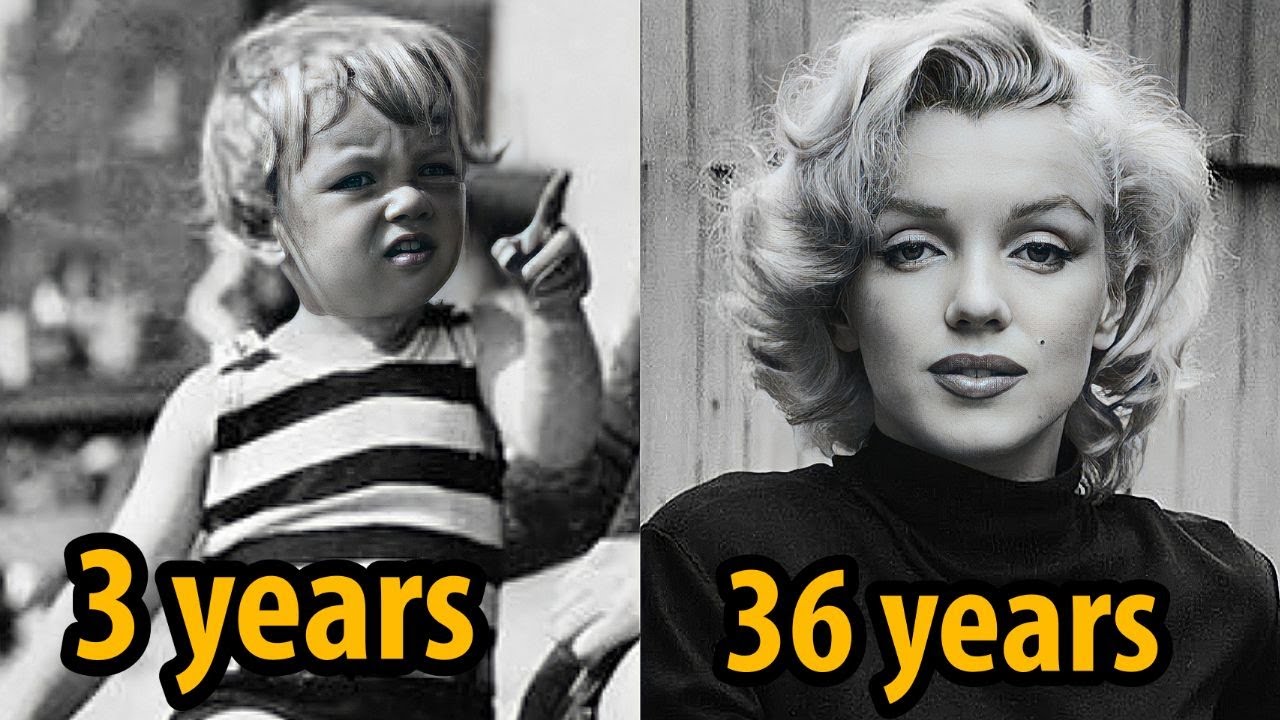 MARILYN MONROE / Children's photos, first roles, personal life - YouTube