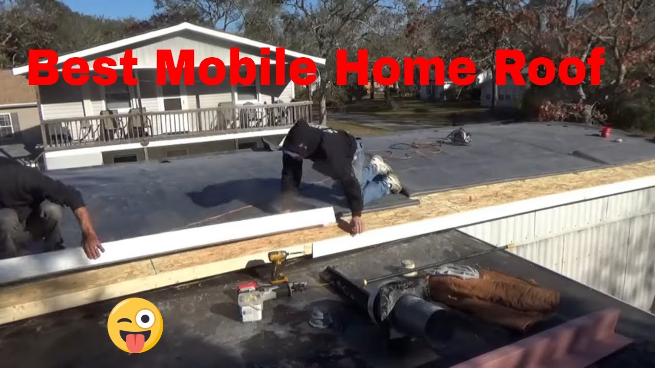 Rubber Roofing Over Mobile Home Trailer - YouTube