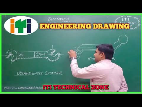 Engineering Drawing Spanner // Free Hand जबरदस्त वीडियो। - YouTube
