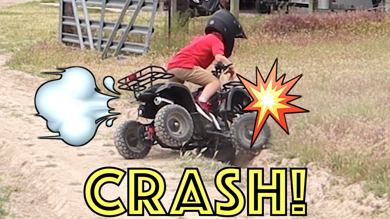 💥KID CRASHES ON ATV 😱 - YouTube